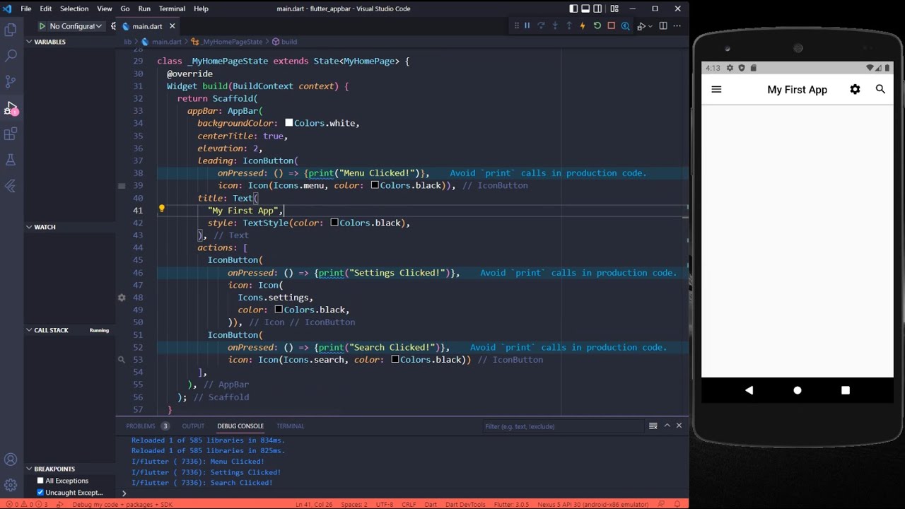 Flutter 3.0 AppBar Tutorial