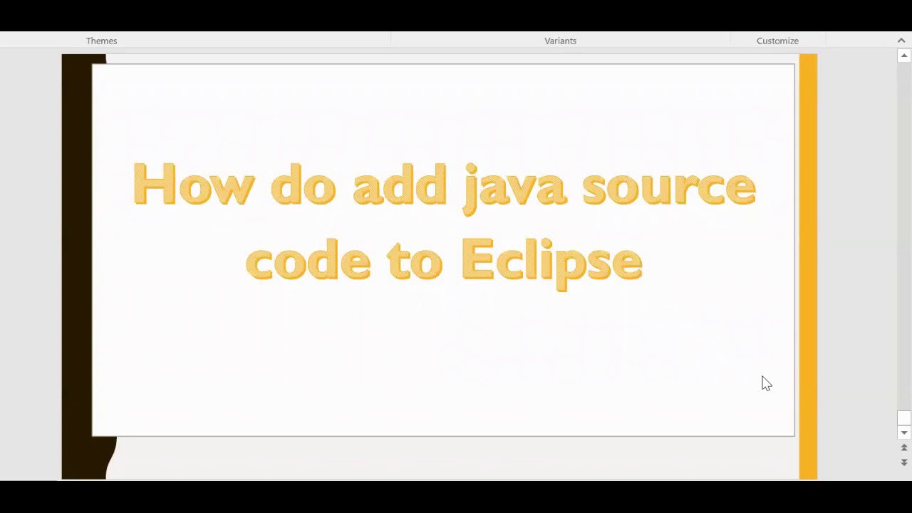 Add Java source code to Eclipse