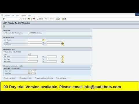 sap license audit compliance tool tips - Transaction / Tcode Usage by SAP Module