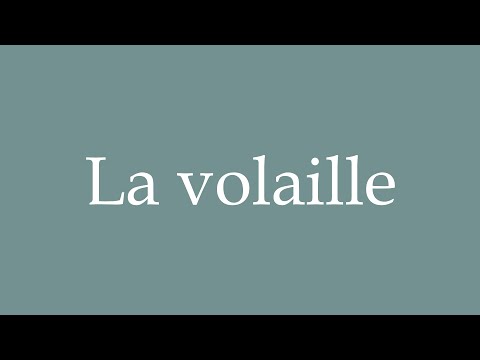 How to Pronounce ''La volaille'' (Poultry) Correctly in French