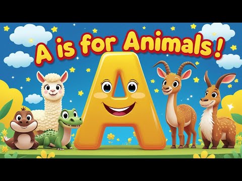 A is for Animals ๐พ | Learn Animal Names That Start with A! | ABC Song for Kids| Animal names