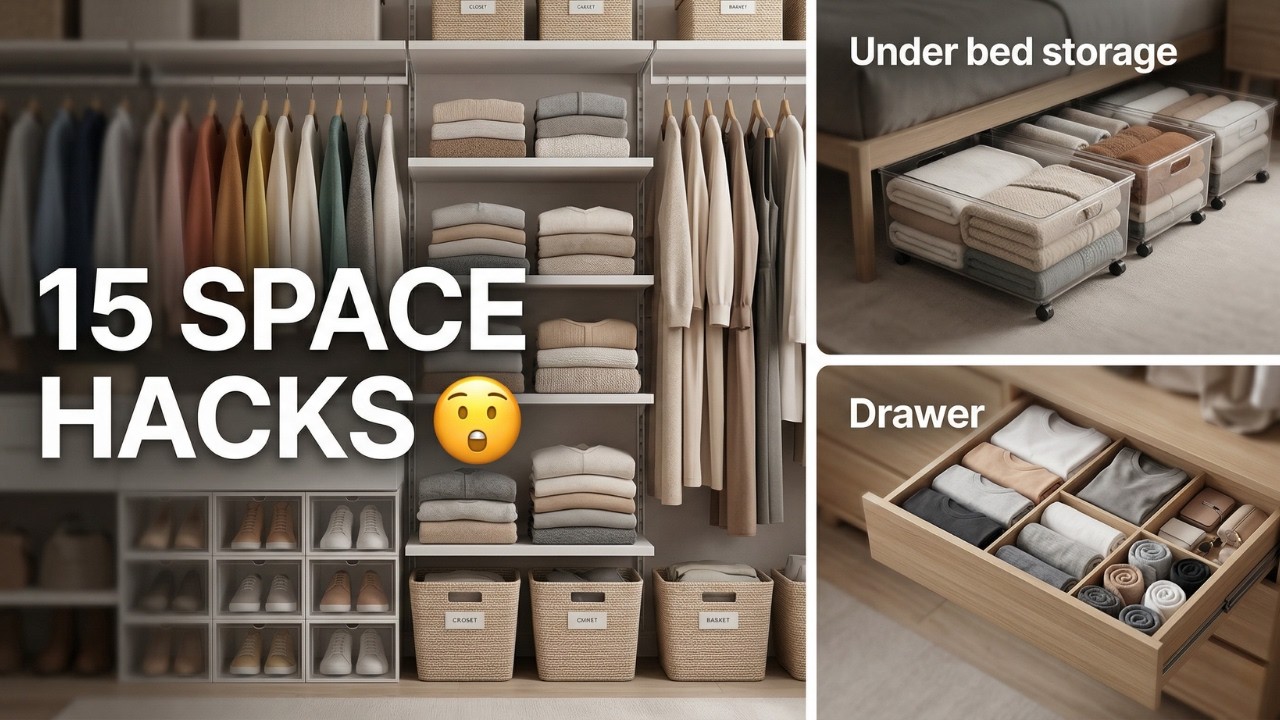 Stop Wasting Space ❌ Try These Smart Storage Ideas (Small Spaces That Feel Bigger!)