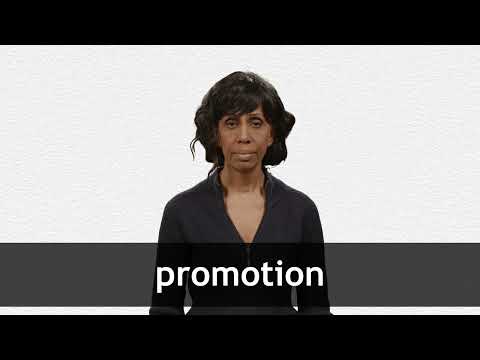 PROMOTION definition and meaning | Collins English Dictionary