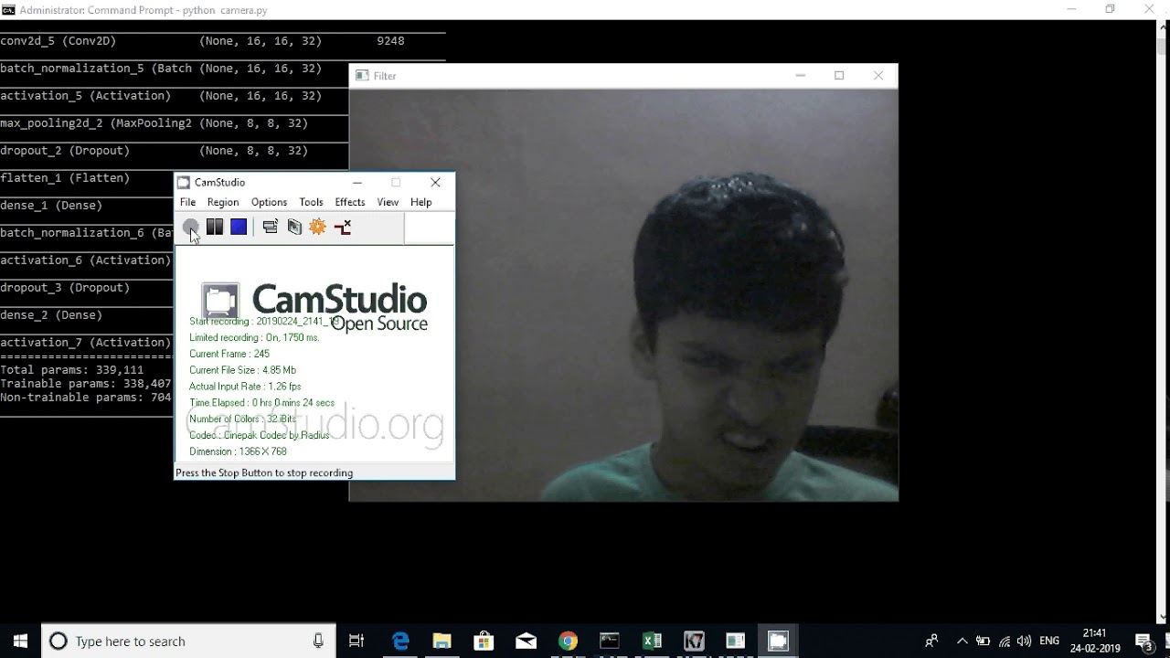 PYTHON SOURCE CODE FOR Facial expression Recognition using python