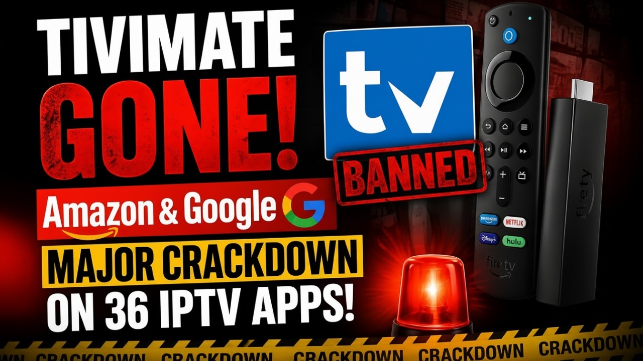 🔴TIVIMATE GONE! Amazon & Google Major Crackdown on 36 IPTV Apps!