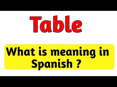 How To Pronounce " Table " In Spanish language 🇪🇸 .