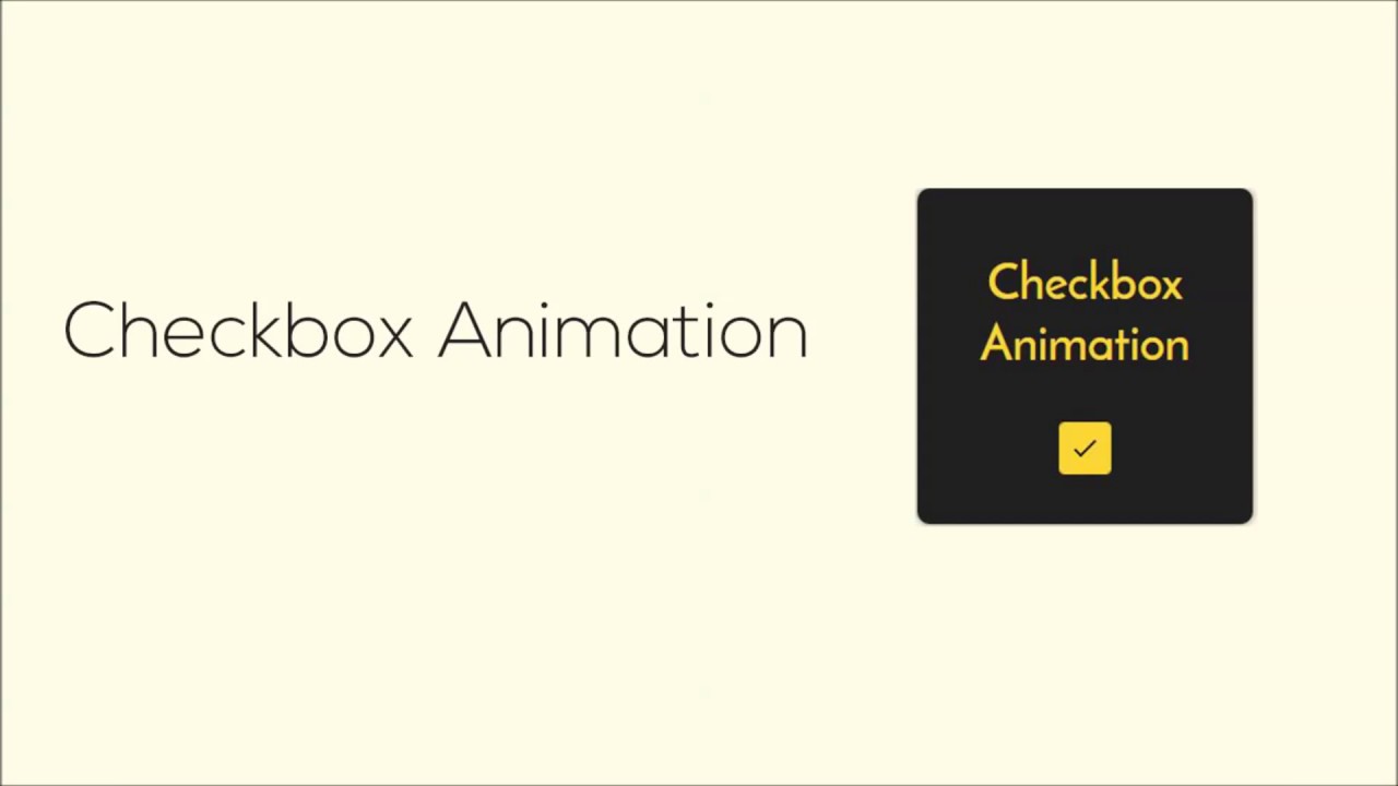 html css javascript - Custom Checkbox Animation Tutorial