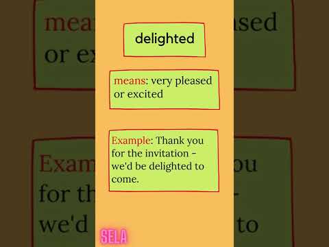 Feelings in English | Delighted | English Vocabulary #shorts #short #shortvideo
