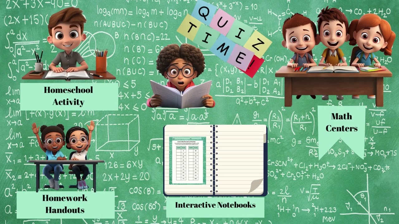 PERCENT * Worksheets * 6th Grade for Middle School Math