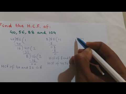 Find the H.C.F. of four numbers