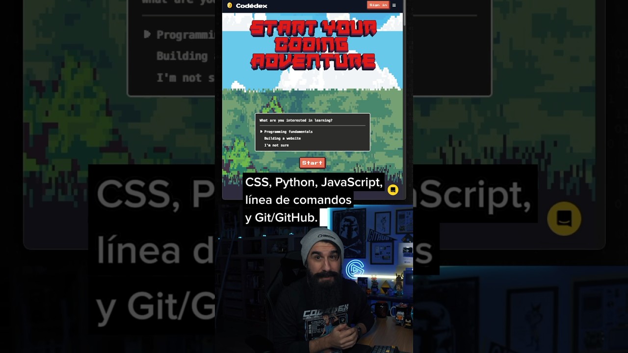 Learn Python, HTML, CSS, and JavaScript by playing...