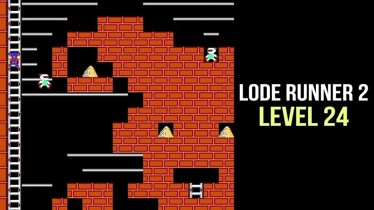 Lode Runner 2. Level 24. Nintendo (NES) Games
