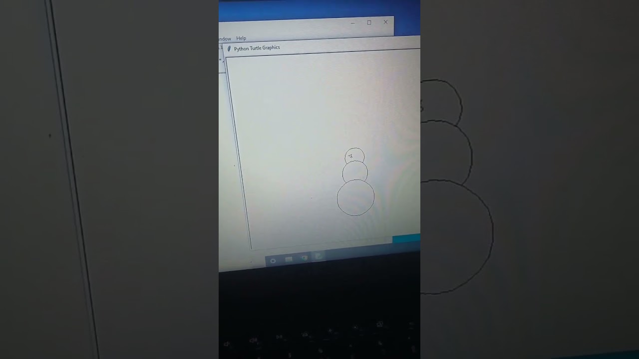 draw snowman using python turtle graphics #shorts #programming #youtube #python #turtle #shortsfeed
