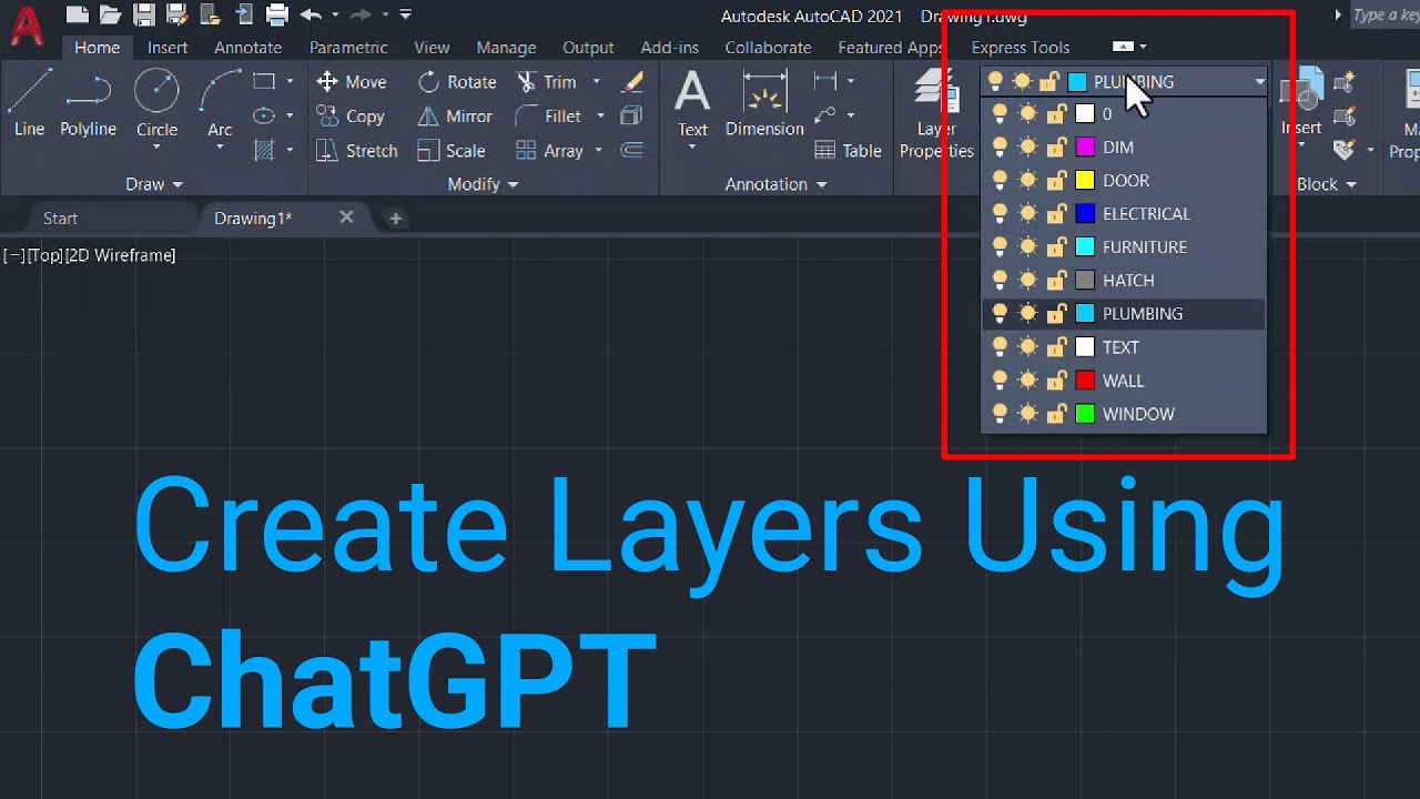 Create Layers using ChatGPT  | AutoCAD AI