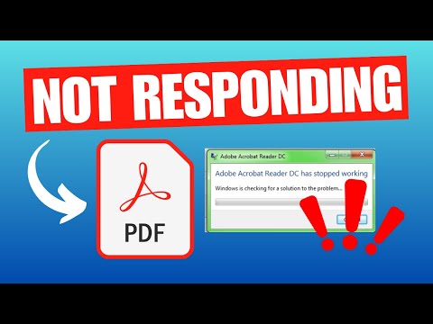 How To Fix Adobe Acrobat Not Responding / Working