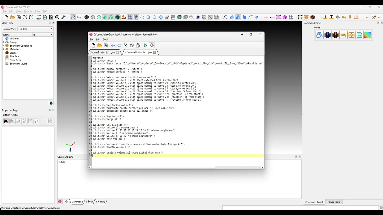2025 update! Creating a mesh in Coreform Cubit with Python