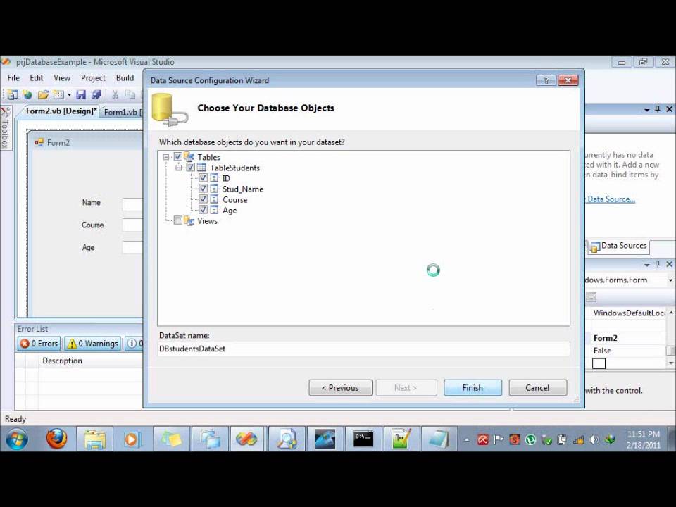 VB .NET 2008 MS Access Database simple connection Tutorial part 1