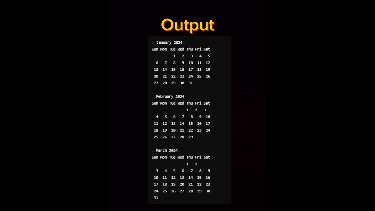 Calendar in Java | How to Create a Full Year Calendar in Java | Java Coding Tutorial