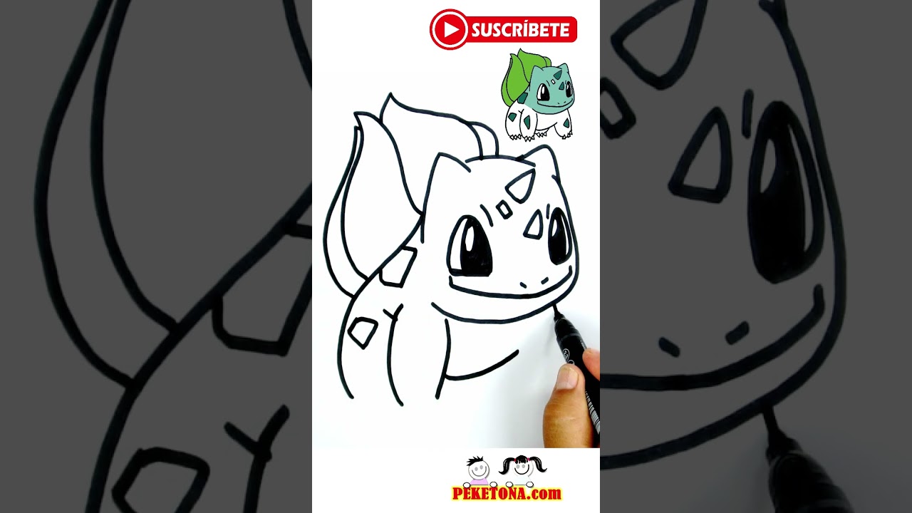 Dibuja y Colorea BULBASAUR