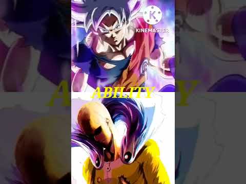 Goku mui vs saitama who is strongest? #comparison #shorts #trending #anime #dbs #opm