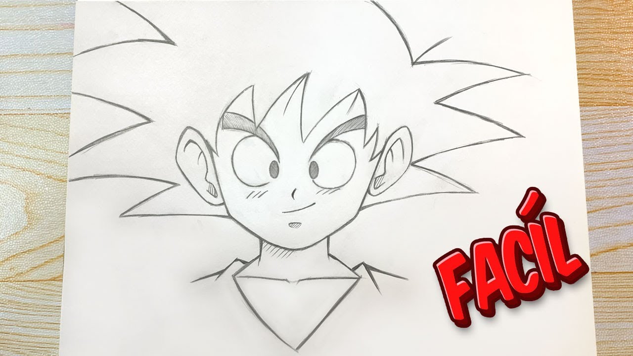 How to draw a young Goku with a pencil | Easy step-by-step tutorial