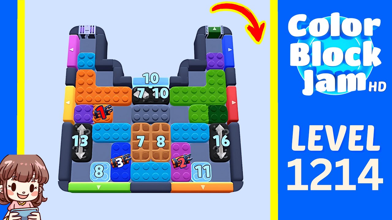 Color Block Jam Level 1214 Solution Walkthrough