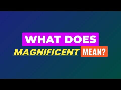 What does Magnificent mean?