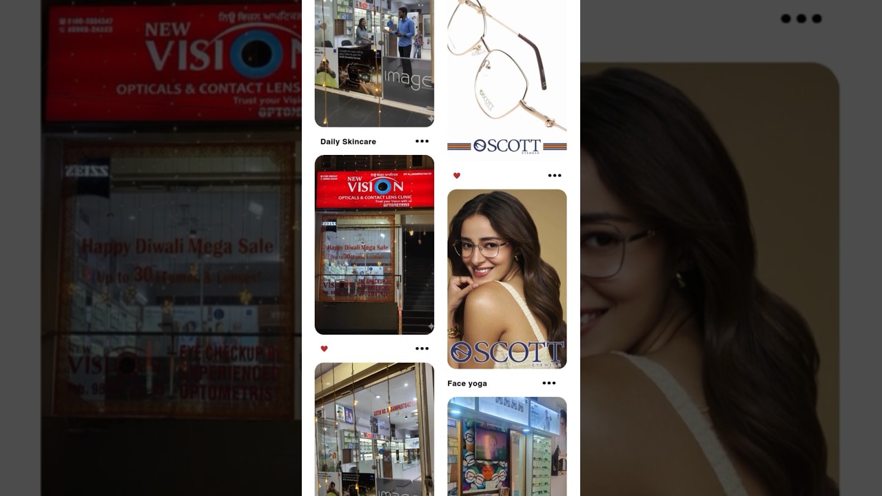 Find inspiration everywhere! A quick scroll through latest eyewear trends & stunning frame designs.