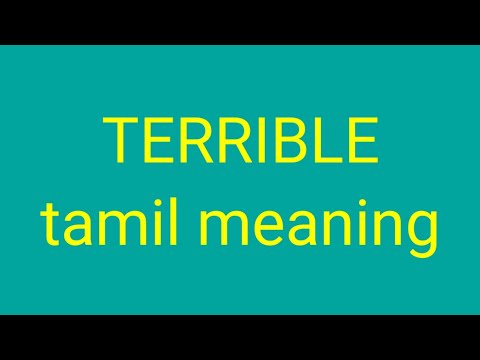 TERRIBLE tamil meaning/sasikumar