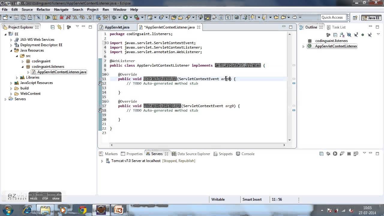 Web Listeners - ServletContextListener