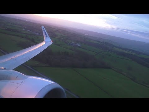 Ryanair Boeing 737-800 EI-EVJ - FR505 Bristol to Dublin *Full Flight* (Sunrise Takeoff)