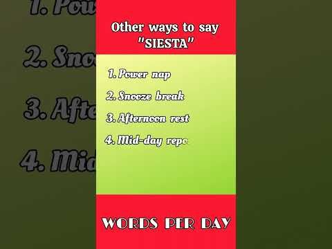 Other ways to say "SIESTA" #englishlearners #englishlearning #youtubeshorts