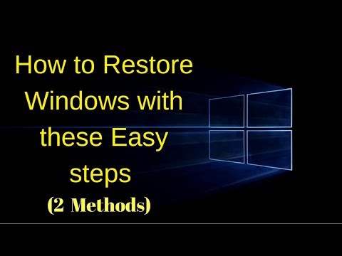 How to Restore Computer to earlier date | windows 10 | Two methods|