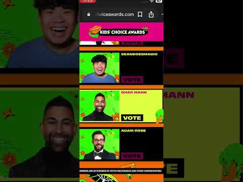 Kids choice words this tomorrow. Make sure to vote.