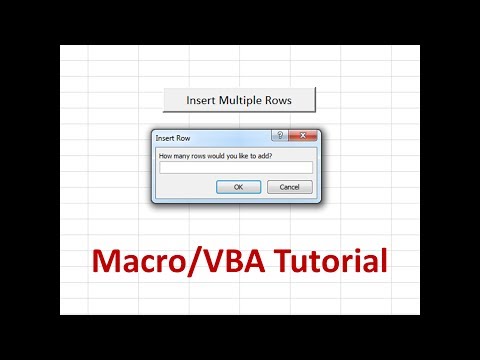 Macro Tutorial - Insert multiple rows
