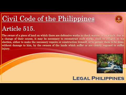When Defensive Works To Check Waters Cause Other Lands To Suffer Injury | Civil Code Article 515