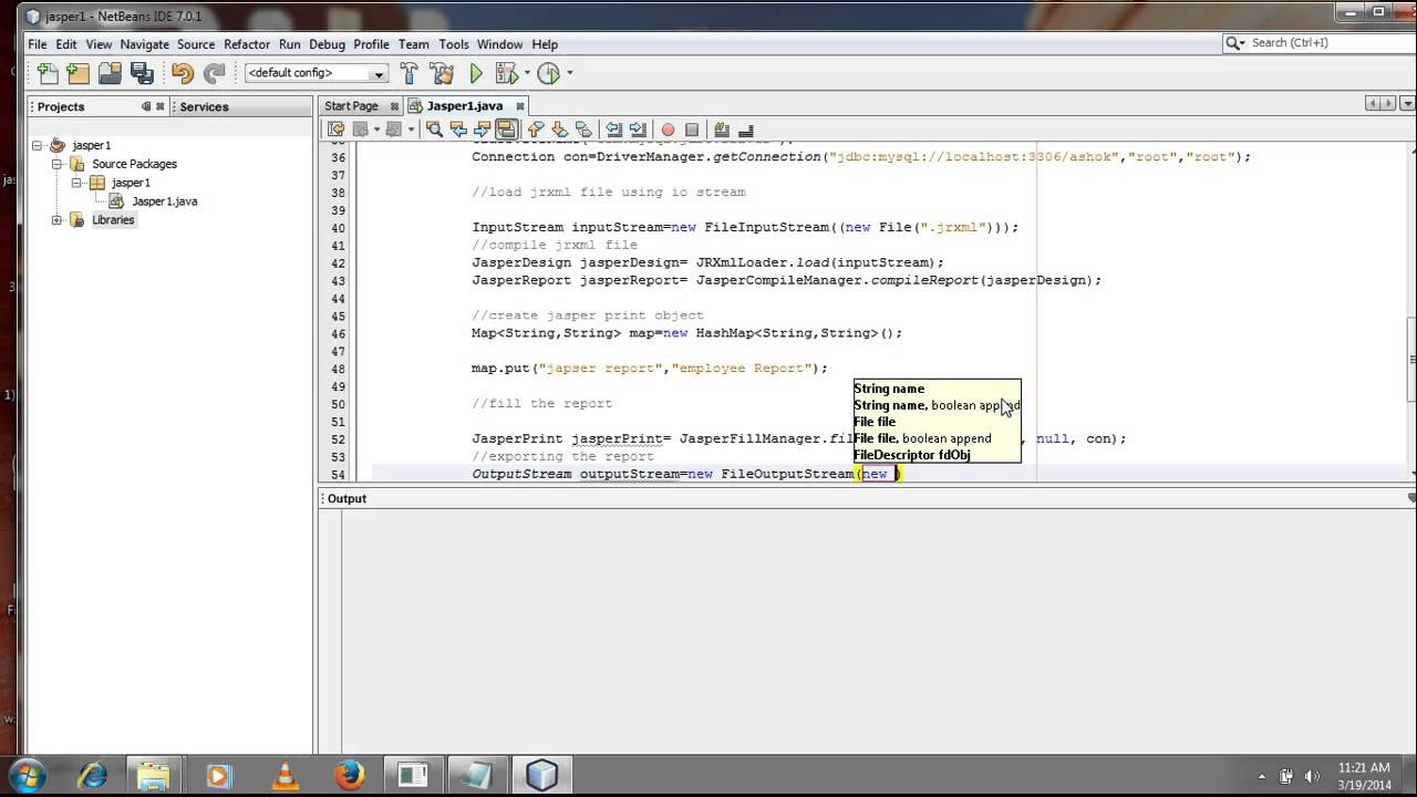 Programatic Jasper report generator using Java Program