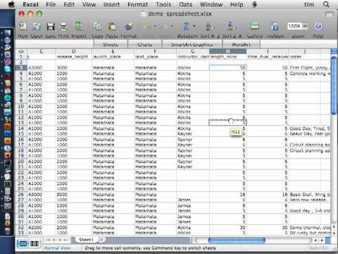 WentFlying.com Logbook Screencast - Import from a Spreadsheet