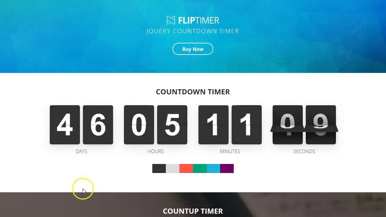 FlipTimer - jQuery Countdown Timer