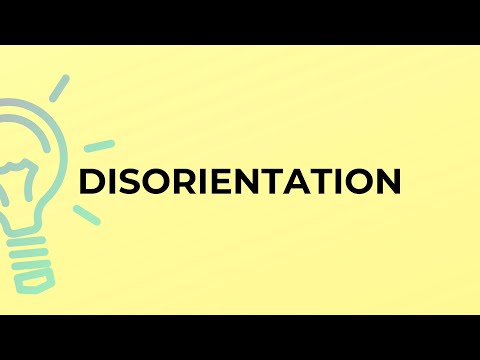 What is the meaning of the word DISORIENTATION?