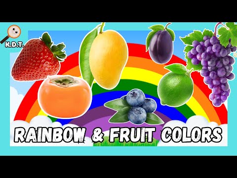 Learn Rainbow colors & learn colors of fruits