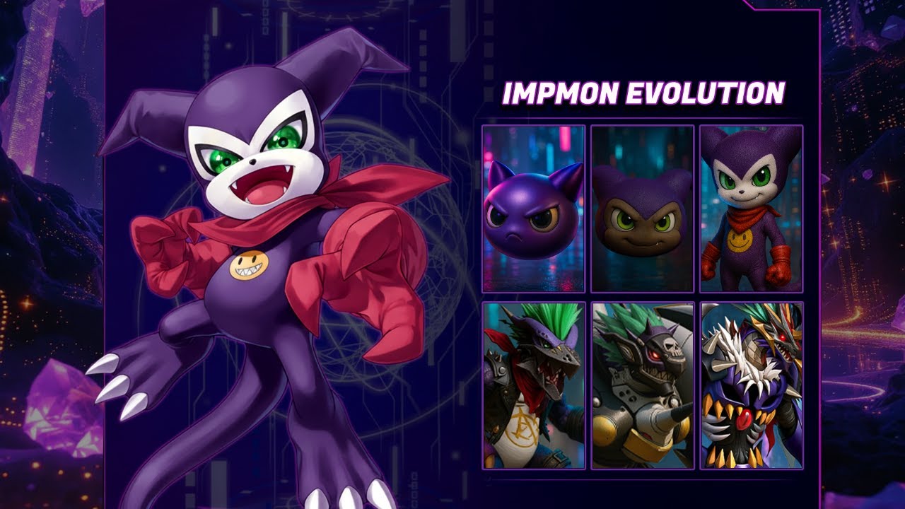 From Cute to Terrifying! Impmon's Evolution