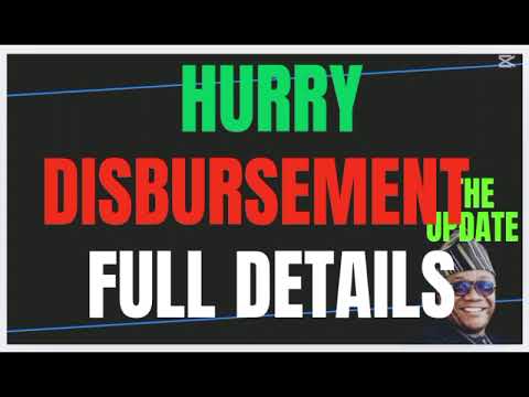 DISBURSEMENT FULL DETAILS #disbursement #funding #grantfunding