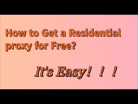How to Get a Residential proxy for Free, It's Easy! #http #residential #socks5 #socks5proxy #https