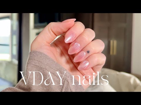 SUPER EASY pink chrome nails