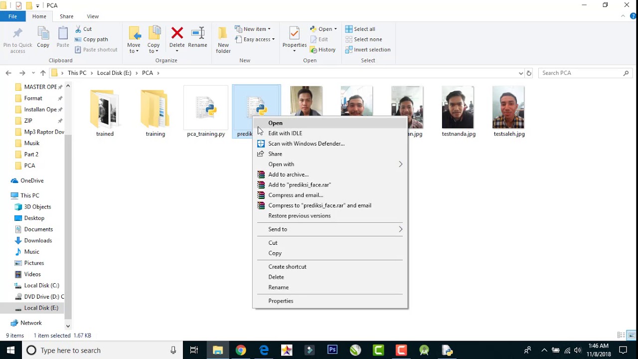 Face Detection With PCA OpenCV Python
