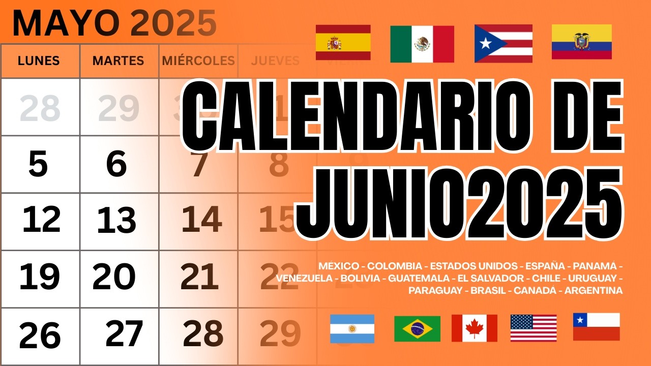 CALENDARIO DE JUNIO 2025 📅 ALMANAQUE JUNIO 2025 | organiza tus semanas, planifica actividades