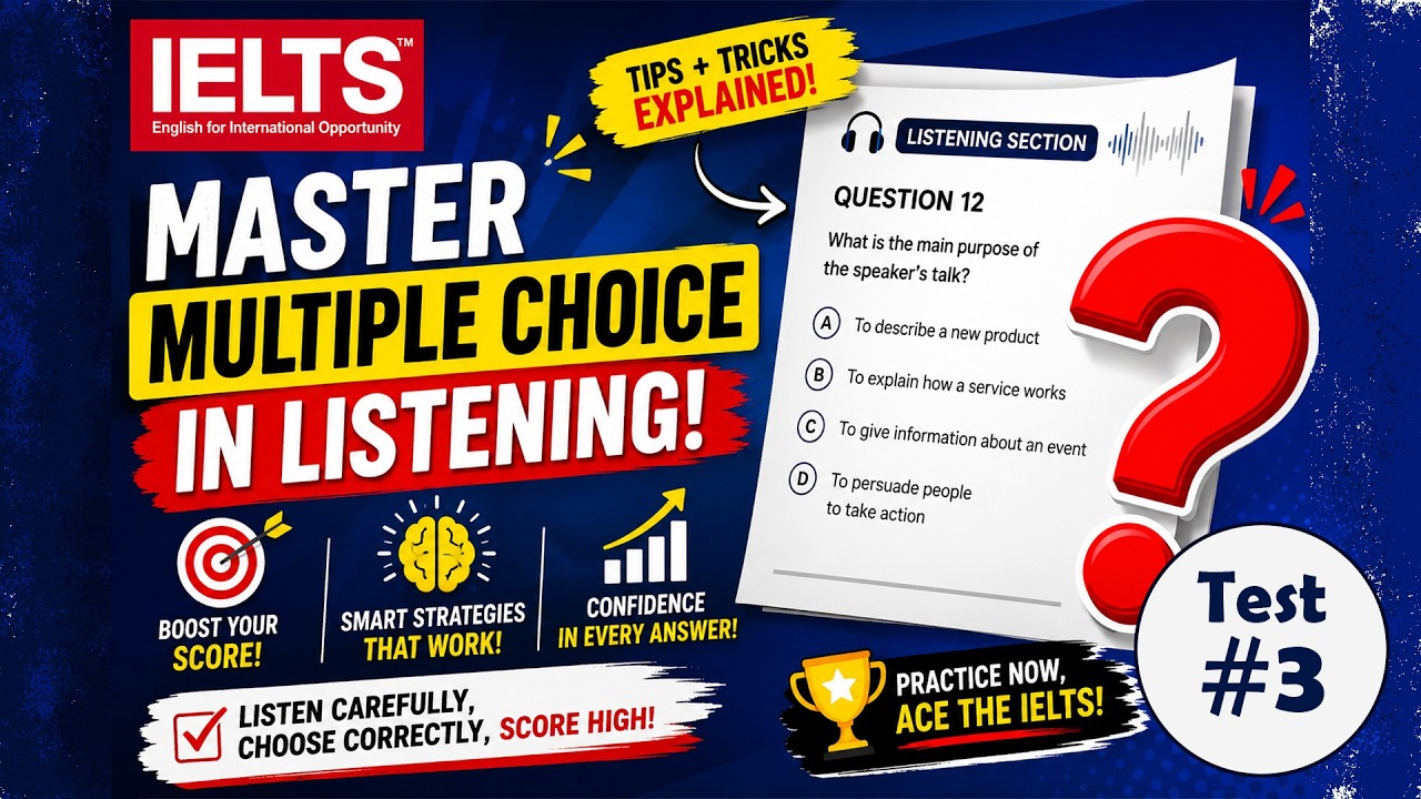 Multiple Choice Questions in IELTS Listening #3 | Stop Losing Marks