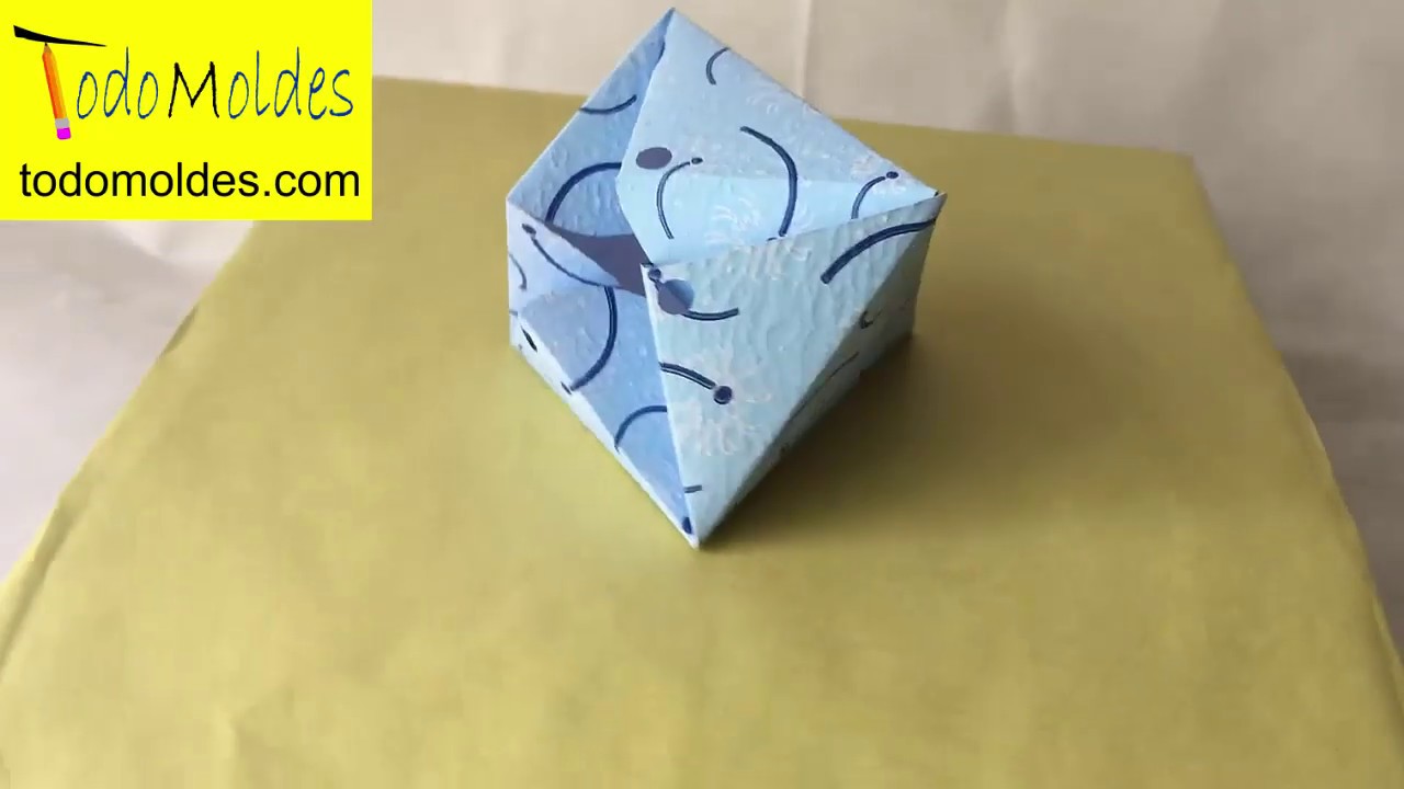 Caja triangulo 4 puntas, molde plantilla H31