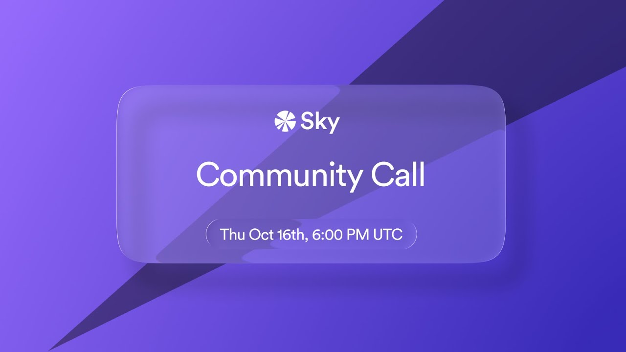 Sky Community Call #22: KEEL Finance on Solana & stUSDS DeFi Yield Unleashed.